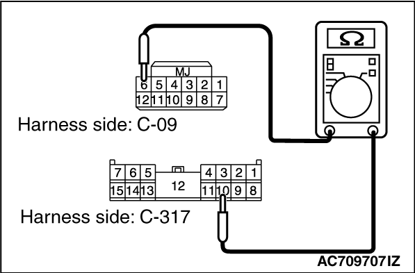 42C-Check the WCM power supply and ground circuit.