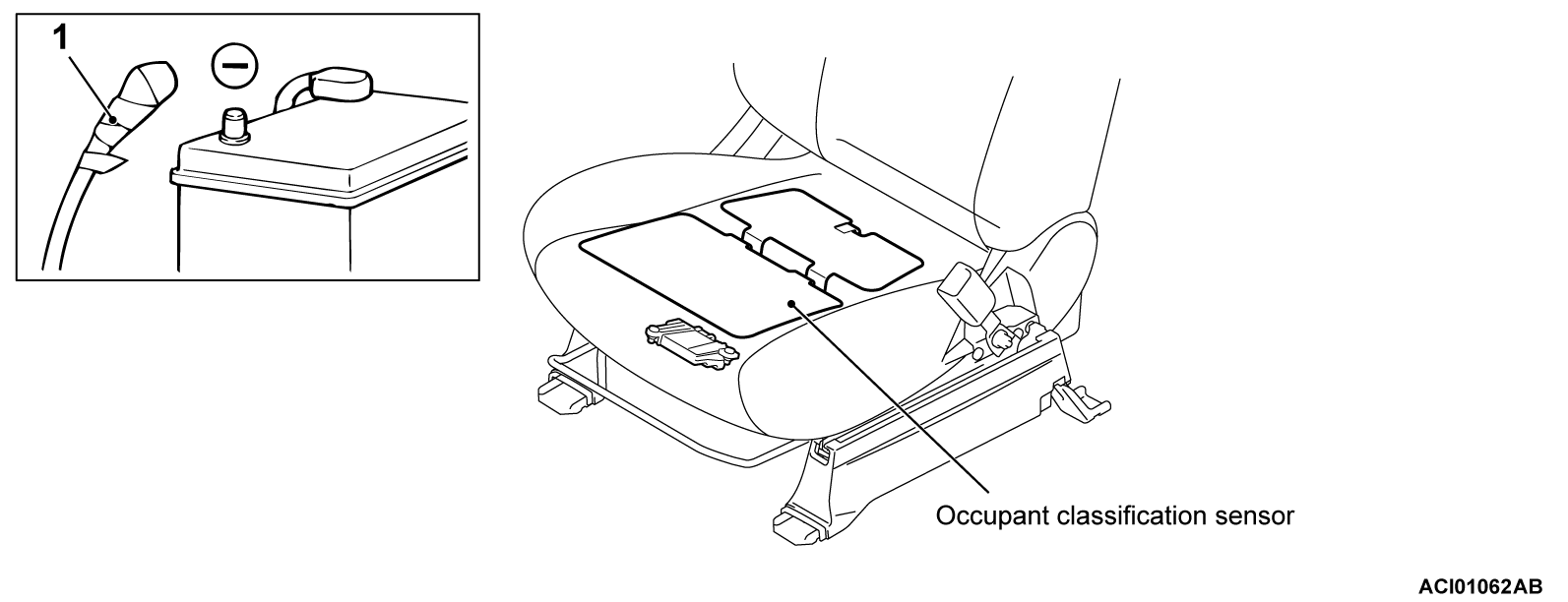 52B OCCUPANT CLASSIFICATION SENSOR REMOVAL AND INSTALLATION 52B OCCUPANT CLASSIFICATION SENSOR REMOVAL AND INSTALLATION